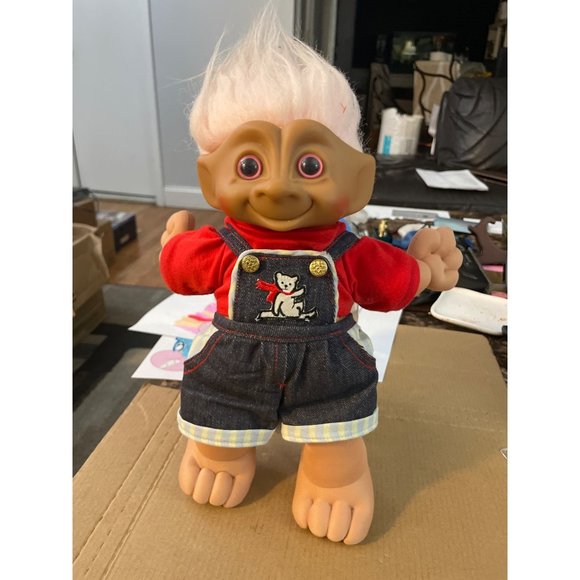 Russ | Toys | Vintage Ace Novelty 2 Soft Body Troll Doll Denim Overalls ...